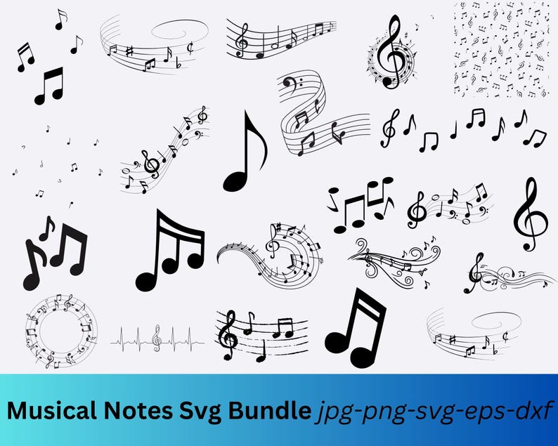 Musical Notes SVG, Musical Notes Clipart Png,music Notes Png,music Note ...