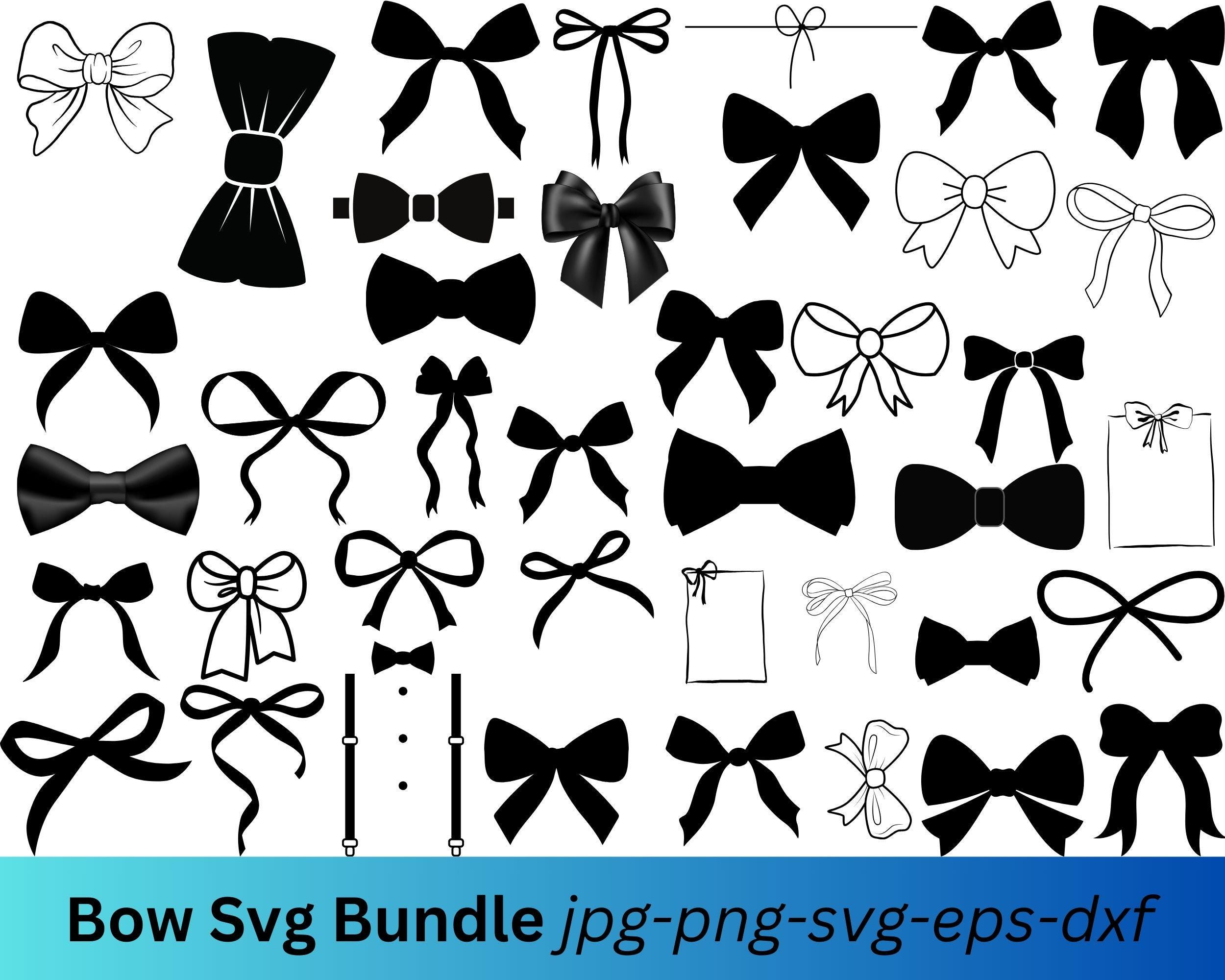 40 Bundle Bow Tie SVG Png Eps,ribbon Bow Svg Bundle, Bow Svg,hand Drawn ...