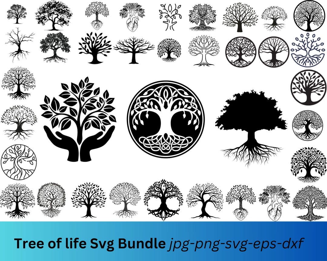 Tree of Life Svg,tree of Life Bundle Design SVG PNG, Family Tree ...
