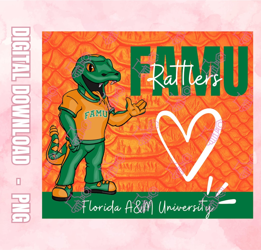 FAMU Mascot PNG Sublimation 20oz Skinny Tumbler Seamless Wrap Straight ...