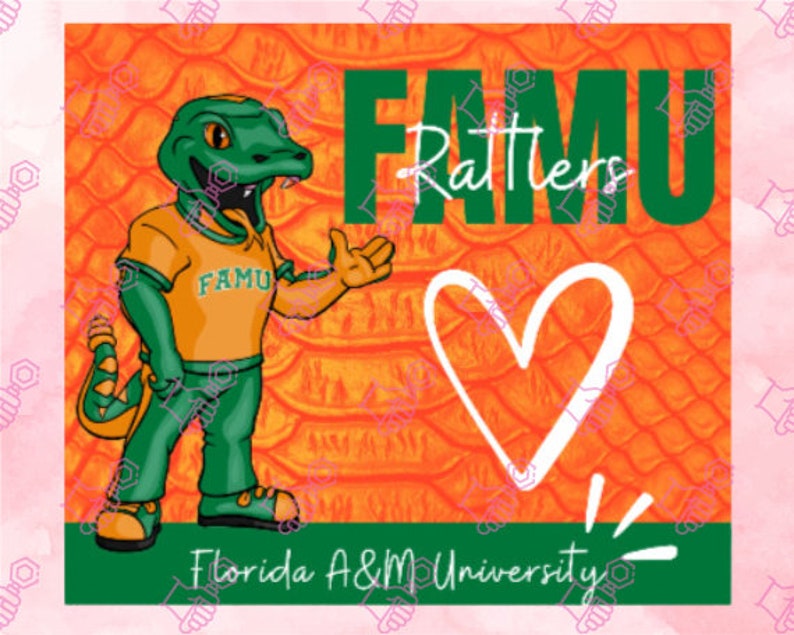 FAMU Mascot | PNG | Sublimation | 20oz Skinny Tumbler Seamless Wrap ...