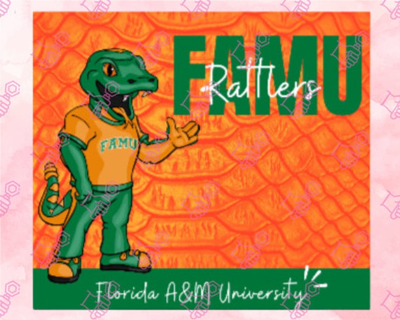 FAMU Mascot | PNG | Sublimation | 20oz Skinny Tumbler Seamless Wrap ...