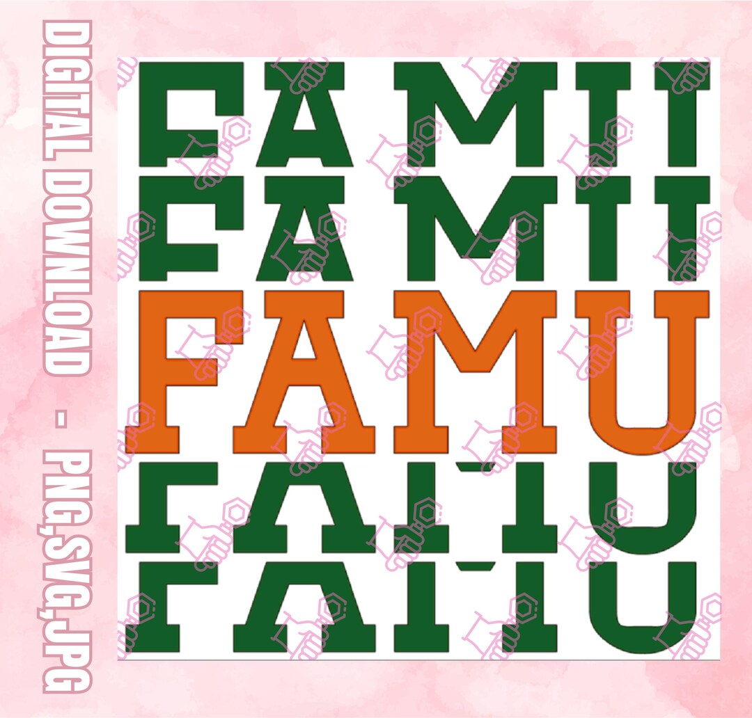 FAMU Stacked Clipart for Shirts and Decals | Florida A&M | Instant ...