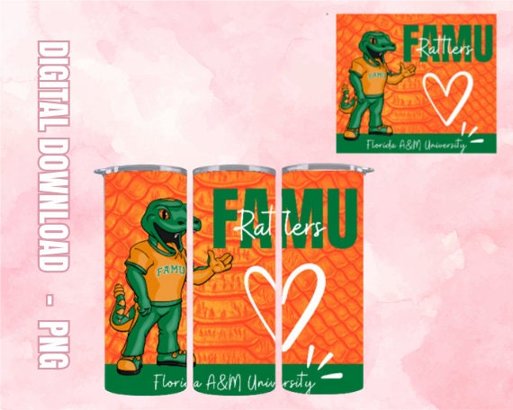 FAMU Mascot PNG Sublimation 20oz Skinny Tumbler Seamless Wrap Straight ...