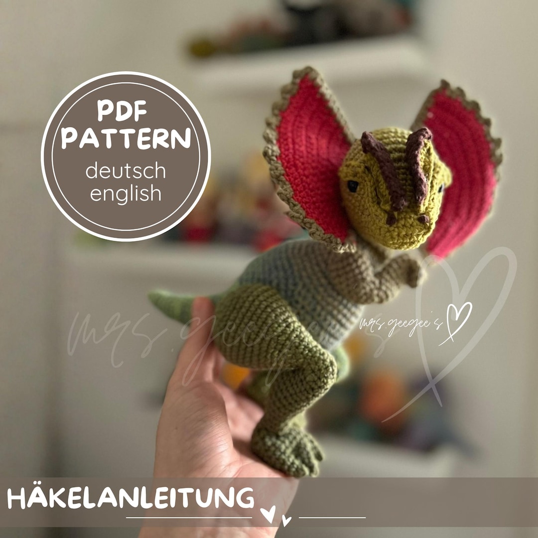 Crochet Pattern - Crochet Pattern I Dino I "dilophosaurus" I PDF [ger ...