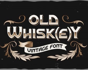 Old Whiskey Font - Etsy