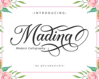 Madina Script Font - Etsy