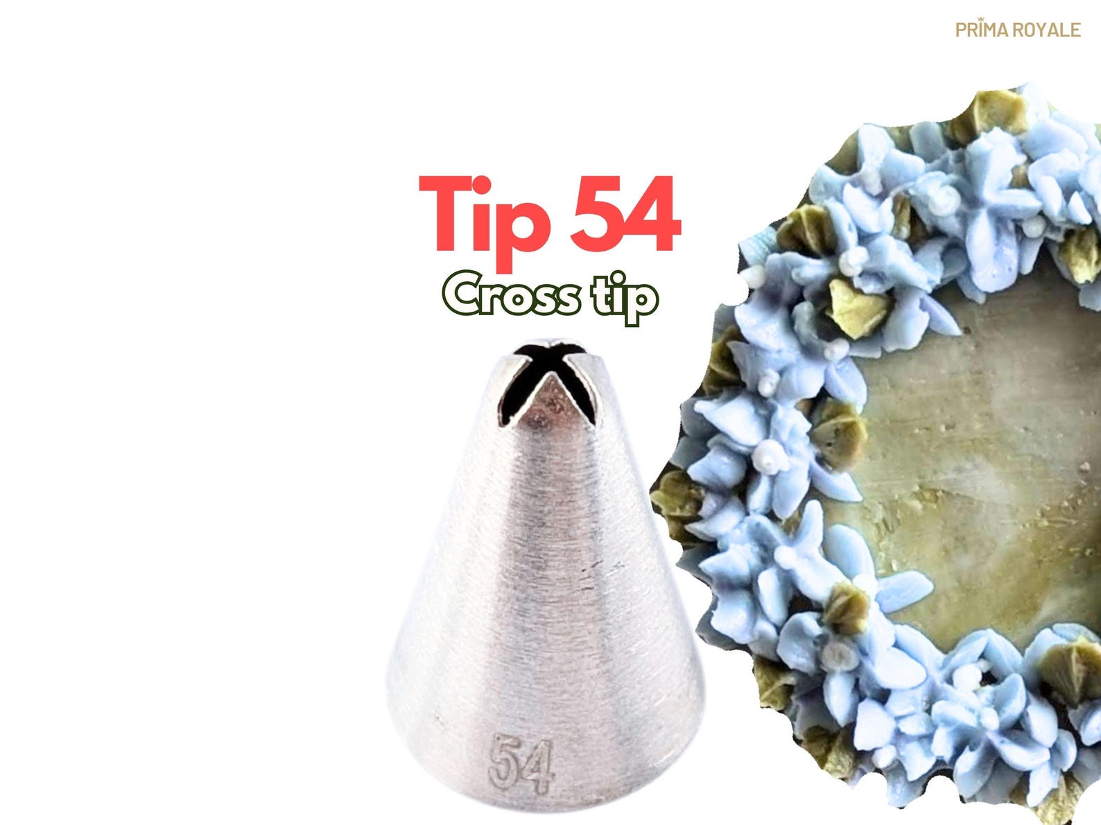 Tip 54 Cross Piping Tip Drop Flower Cake Decorating Tip Buttercream ...