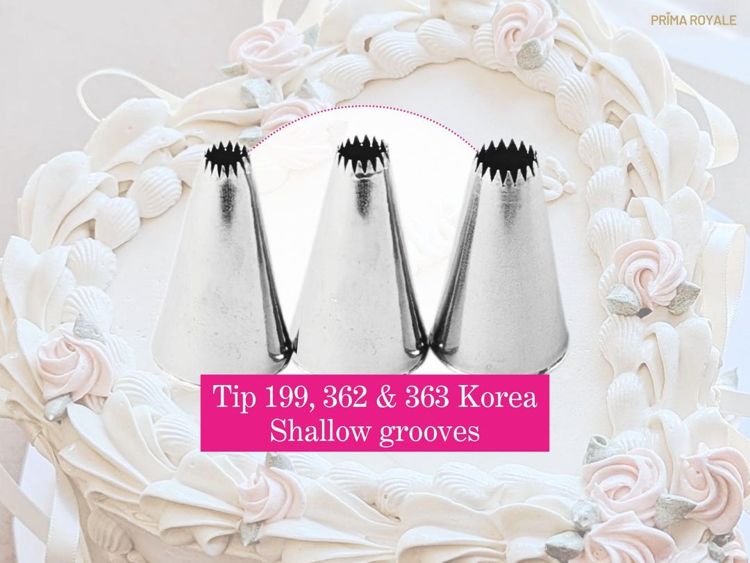 Tip 199 363 362 Korea Piping Tip Shell Border Cake Decorating Tip ...
