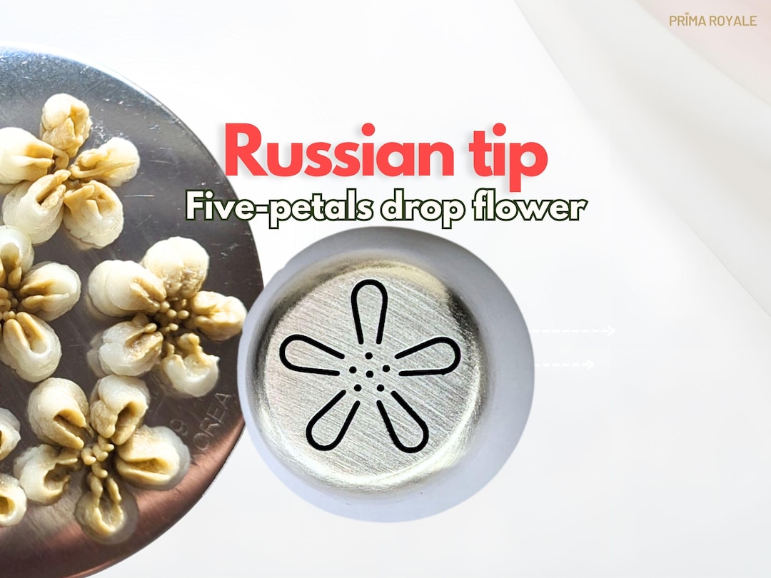 Drop Flower 5 Petals Russian Piping Tips Buttercream Flowers Cake ...