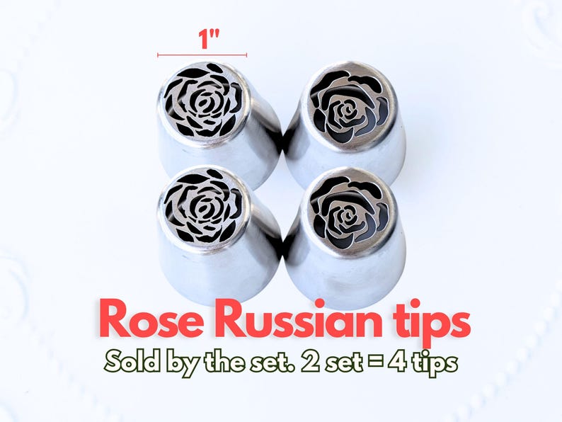 Rose Russian Piping Tips Buttercream Flowers Cake Decorating Nozzles ...