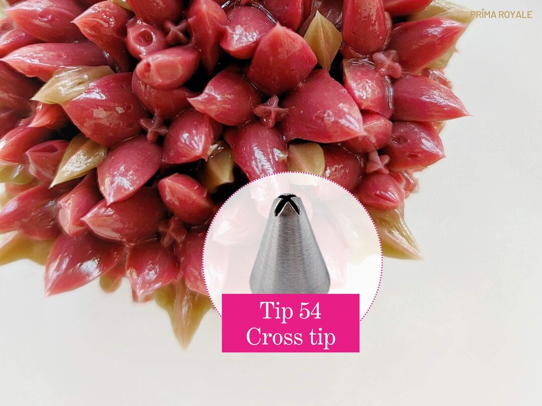Tip 54 Cross Piping Tip Drop Flower Cake Decorating Tip Buttercream ...