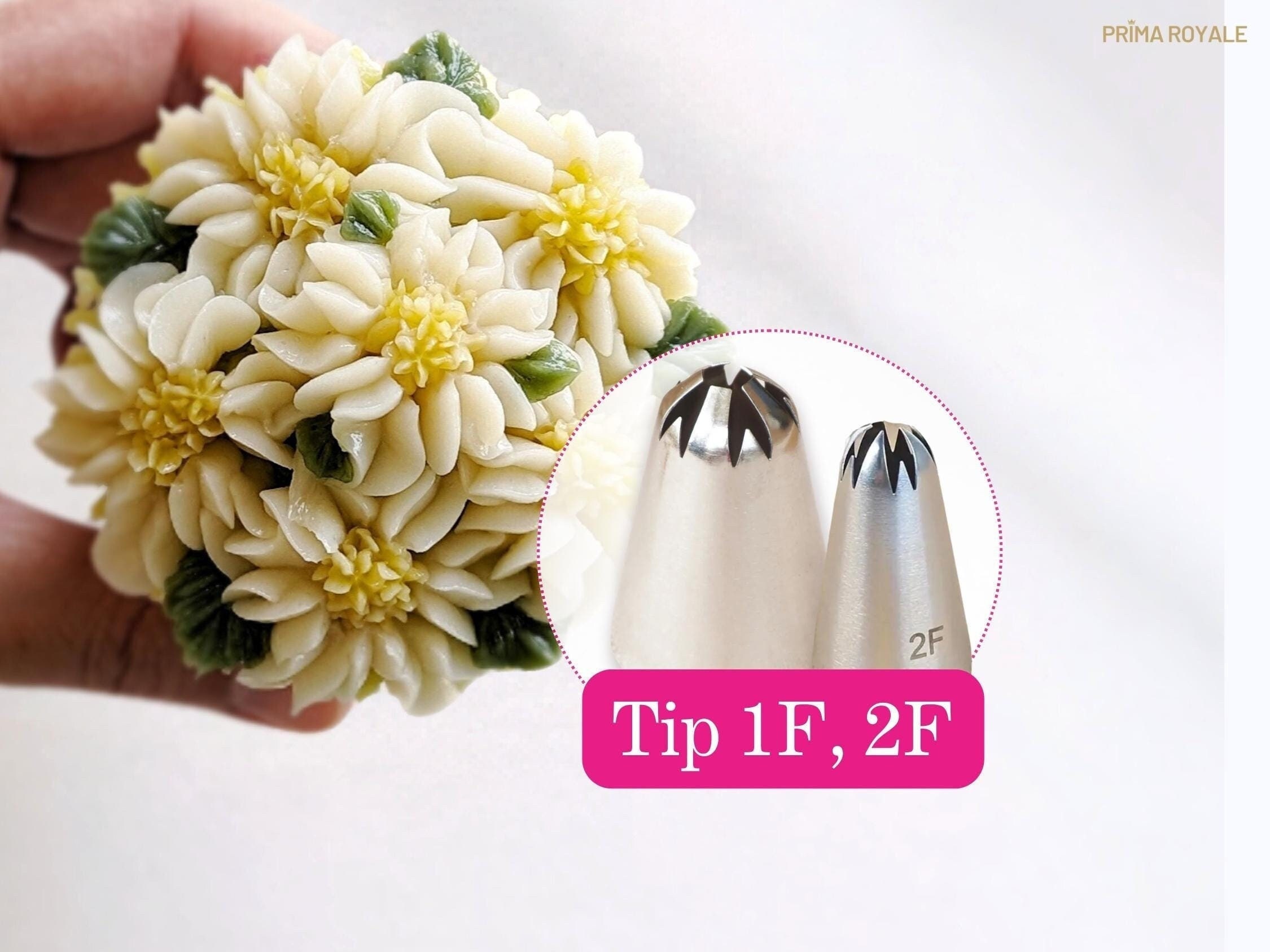 Tip 1F 2F One Step Daisy Piping Tip Cake Decorating Tip Buttercream ...