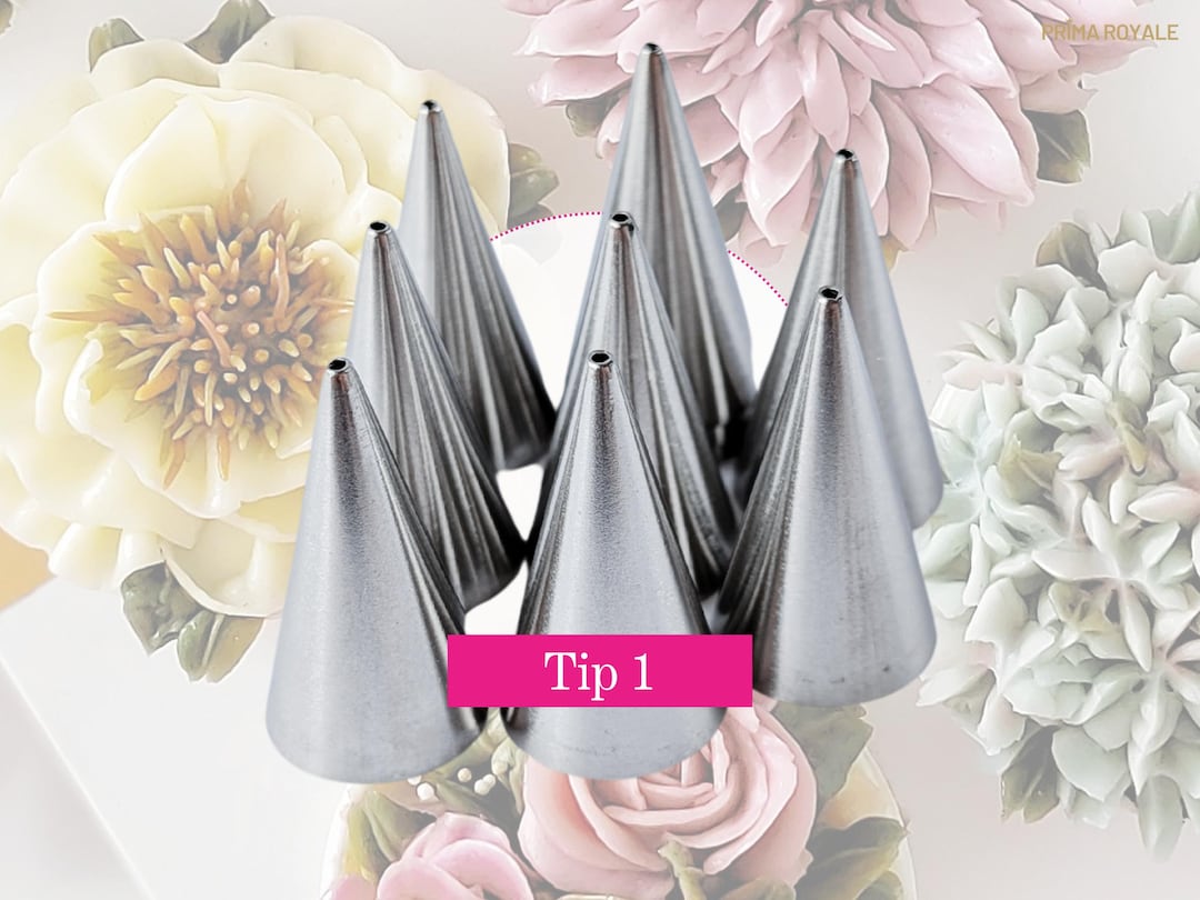 Tip 1 Small Round Piping Tip, Cake Decorating Tip, Piping Lines and ...