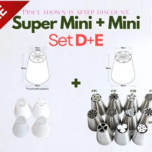 Mini Super Mini Russian Piping Tips Regular and Other Sizes Buttercream ...
