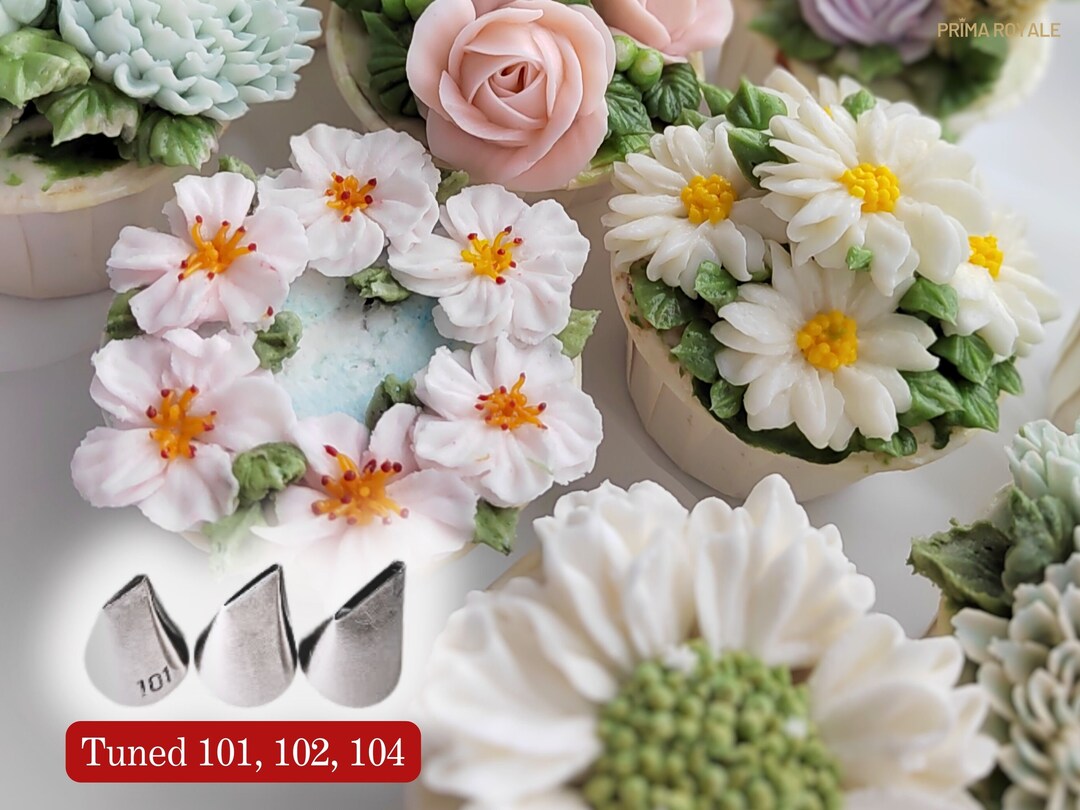 TUNED 101 102 104 Cake Decorating Tip Buttercream Flower Cake Piping Tip Petal Tip - Etsy