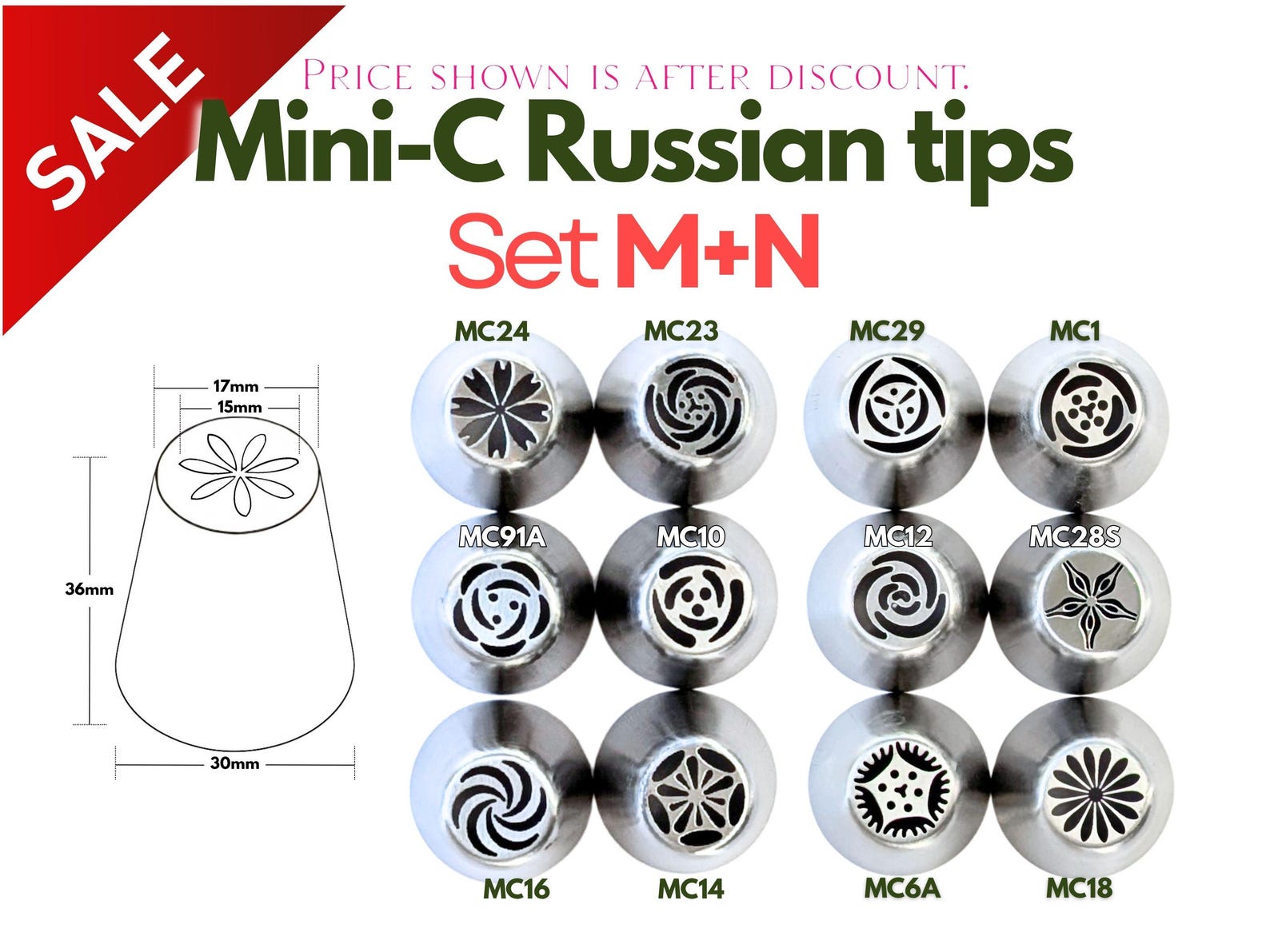 Mini Russian Piping Tips Mini-c Russian Tip Buttercream Flowers Cake ...