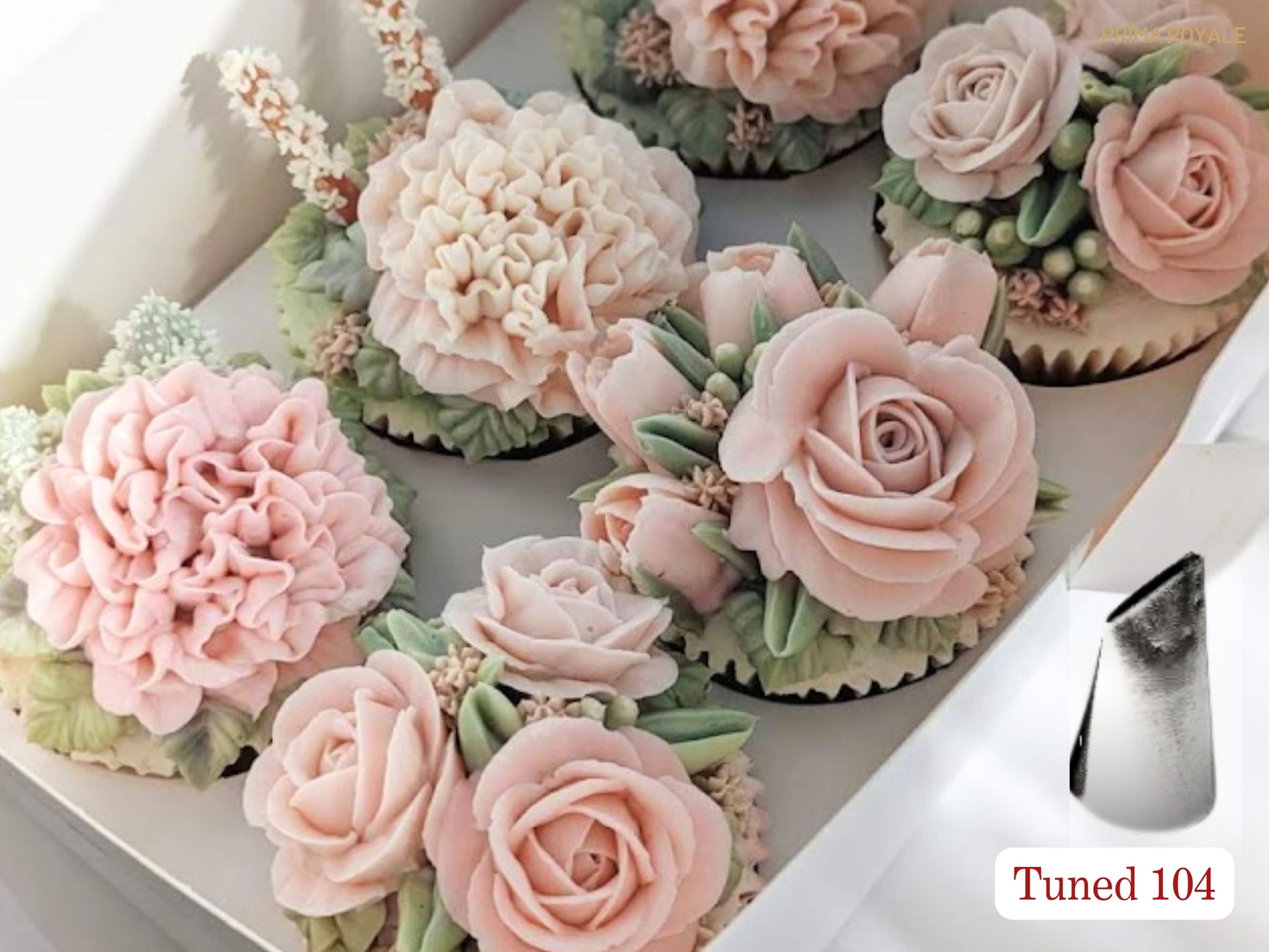 TUNED 101 102 104 Cake Decorating Tip Buttercream Flower Cake Piping ...