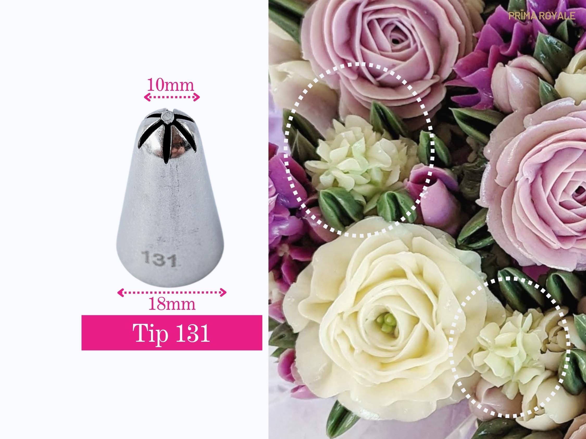 Tip 131 Piping Tip Drop Flower Cake Decorating Tip Buttercream Cake Tip ...