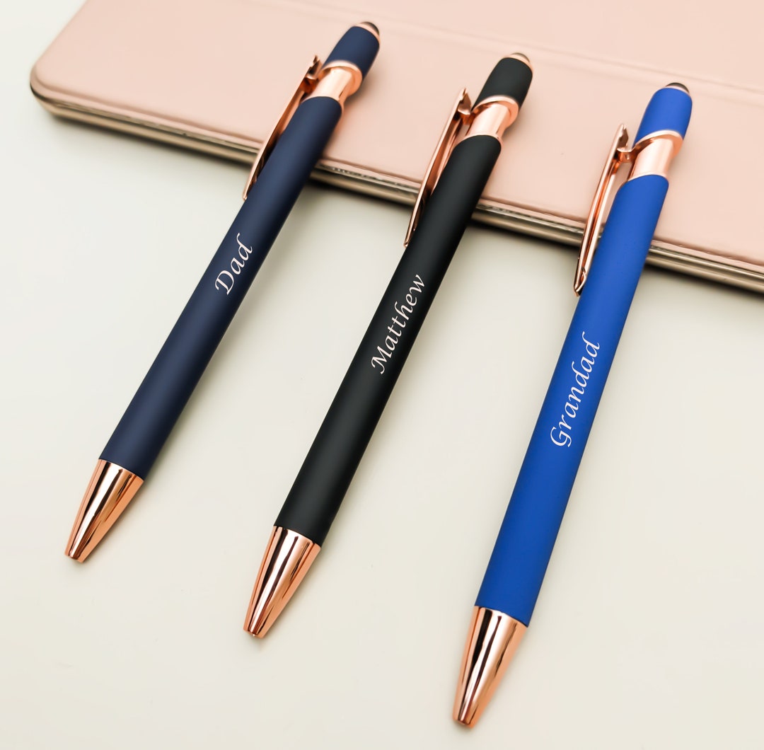 Mens Gift Rose Gold Trim Pen, Gift for Men, Husband Gifts, Dad Birthday ...