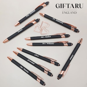 Personalized Rose Gold Pen: Engraved Pens for Teachers and Students ...