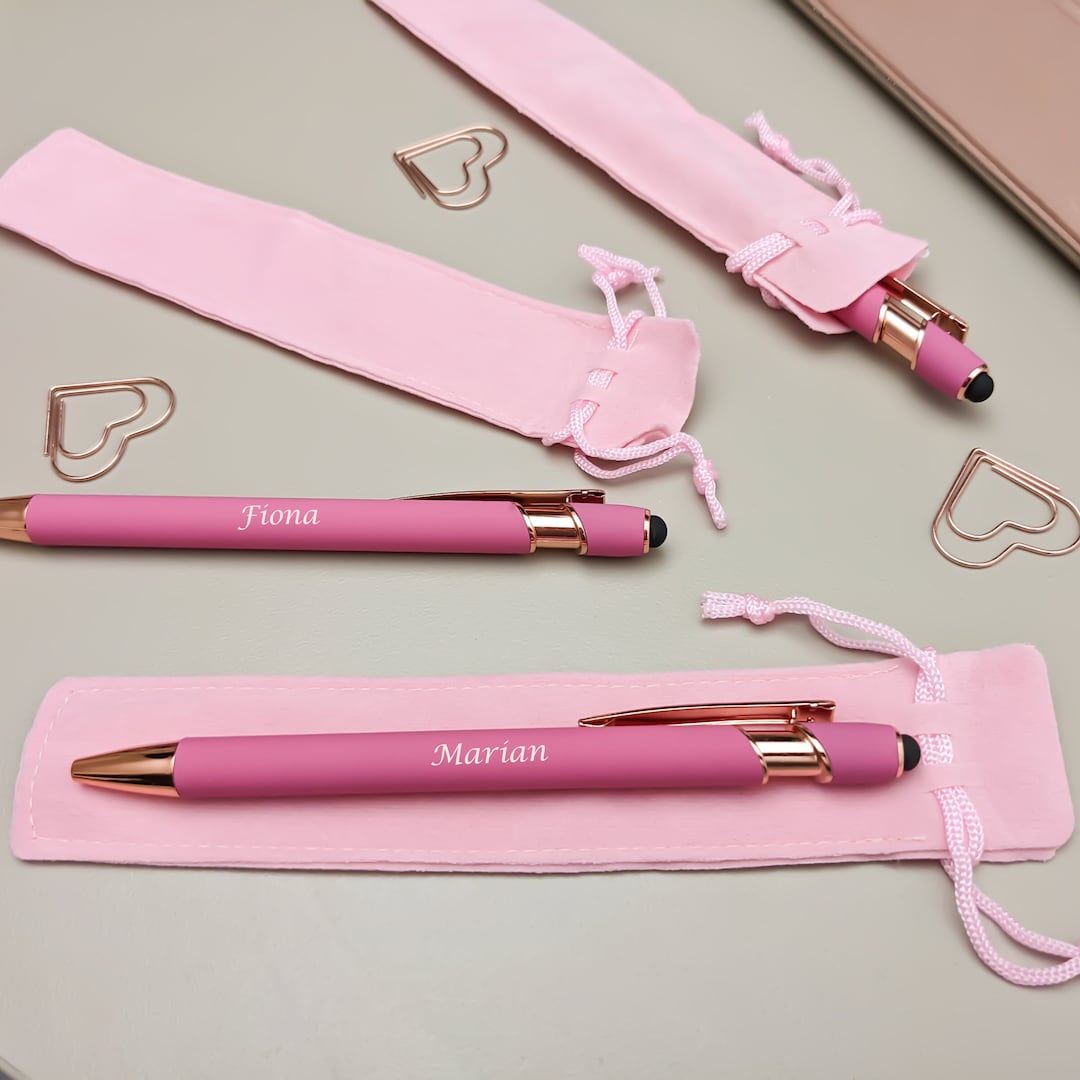 Personalised Pink Pen With Rose Gold Trim: Bridesmaid Gift, Mothers Day ...