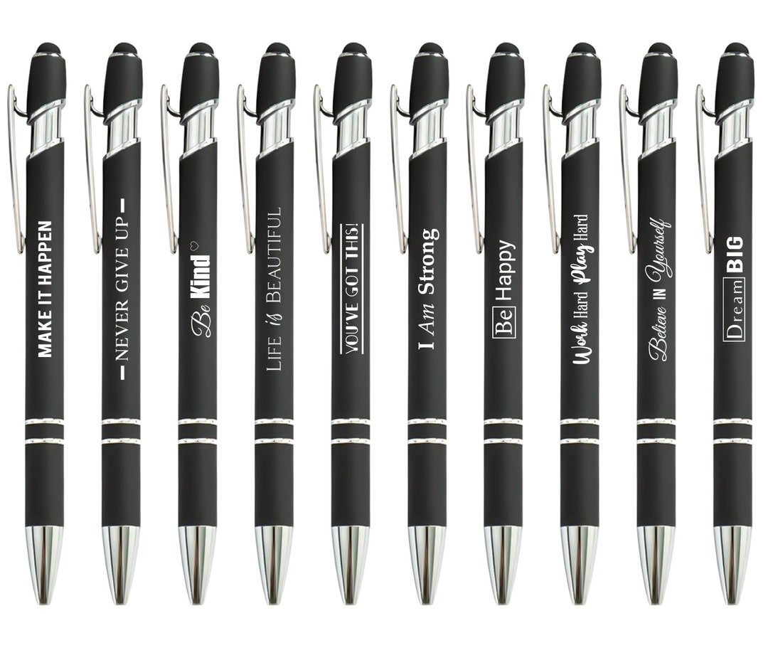 Inspirational Quotes Pen Gift Set, Positivity Pens, Motivational Gifts ...