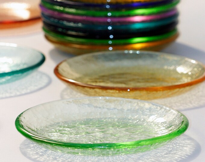 Fire & Light Glass Salad Plate - Etsy