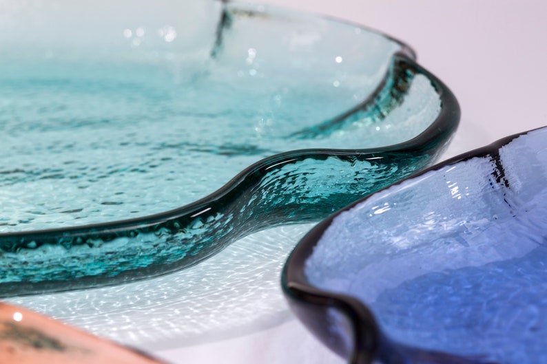 Fire & Light Glass Water Lily Platter - Etsy