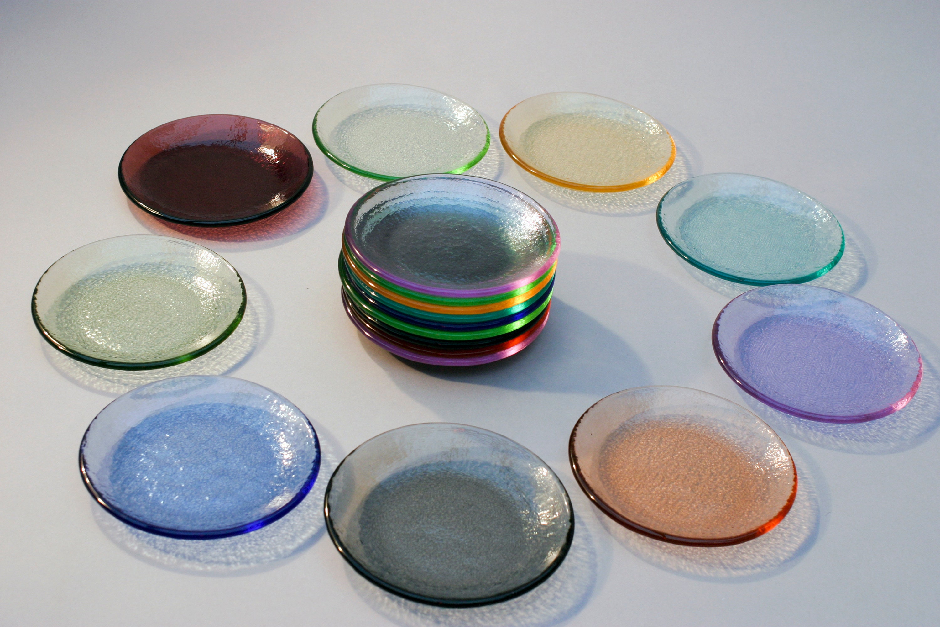 Fire & Light Glass Appetizer Plate - Etsy