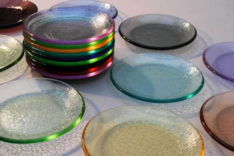 Fire & Light Glass Appetizer Plate - Etsy