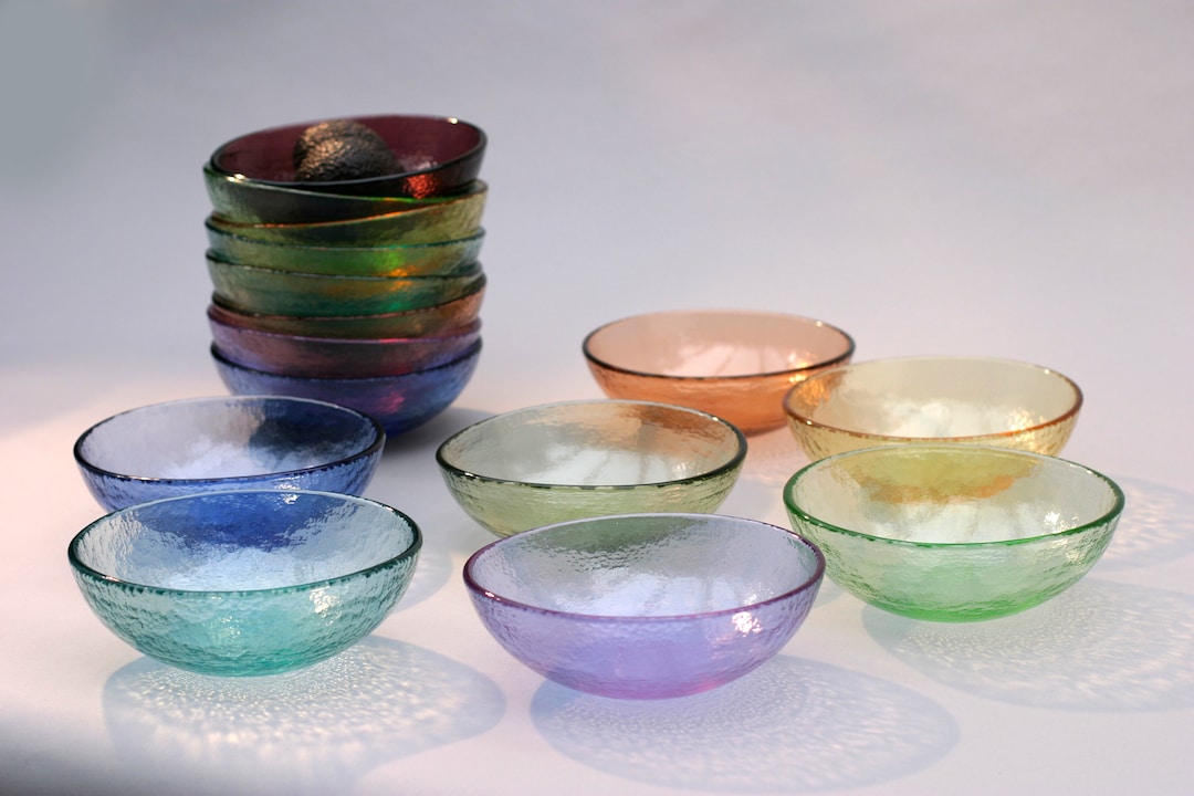 Fire and Light Glass Medium Bowl - Etsy