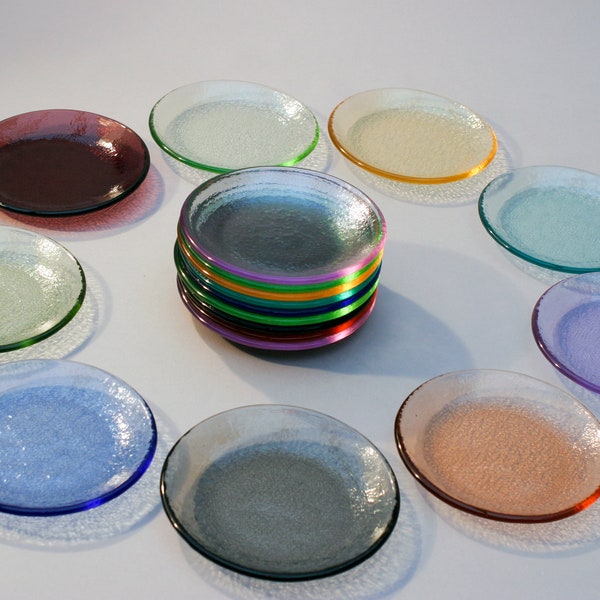 Recycled Glass Plate - Etsy