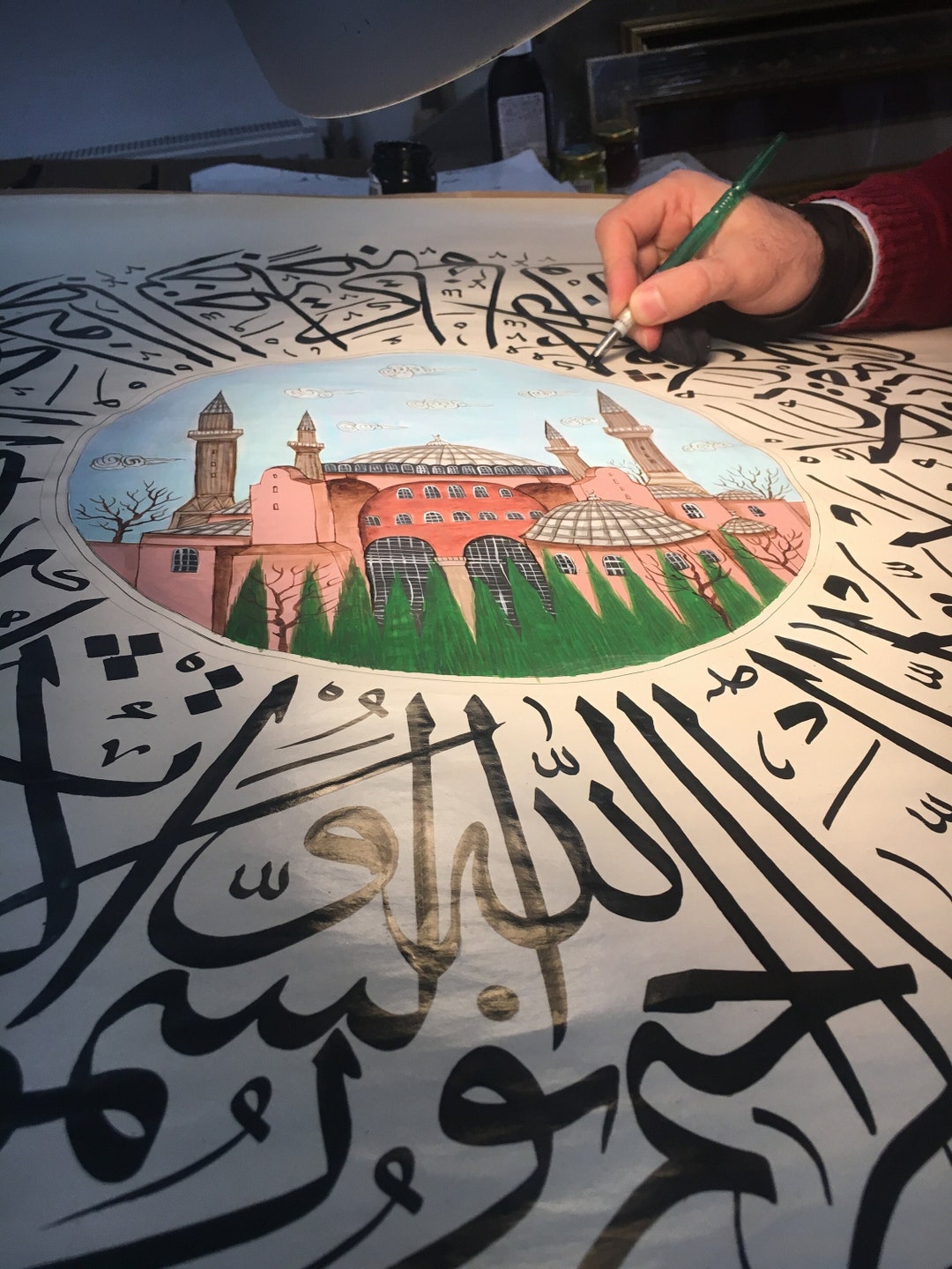 Hagia Sophia Mosque Arabic Calligraphy Islamic Wall Art With Etsy Hagia Sophia Mosque Arabic Calligraphy Islamic Wall Art With Etsy