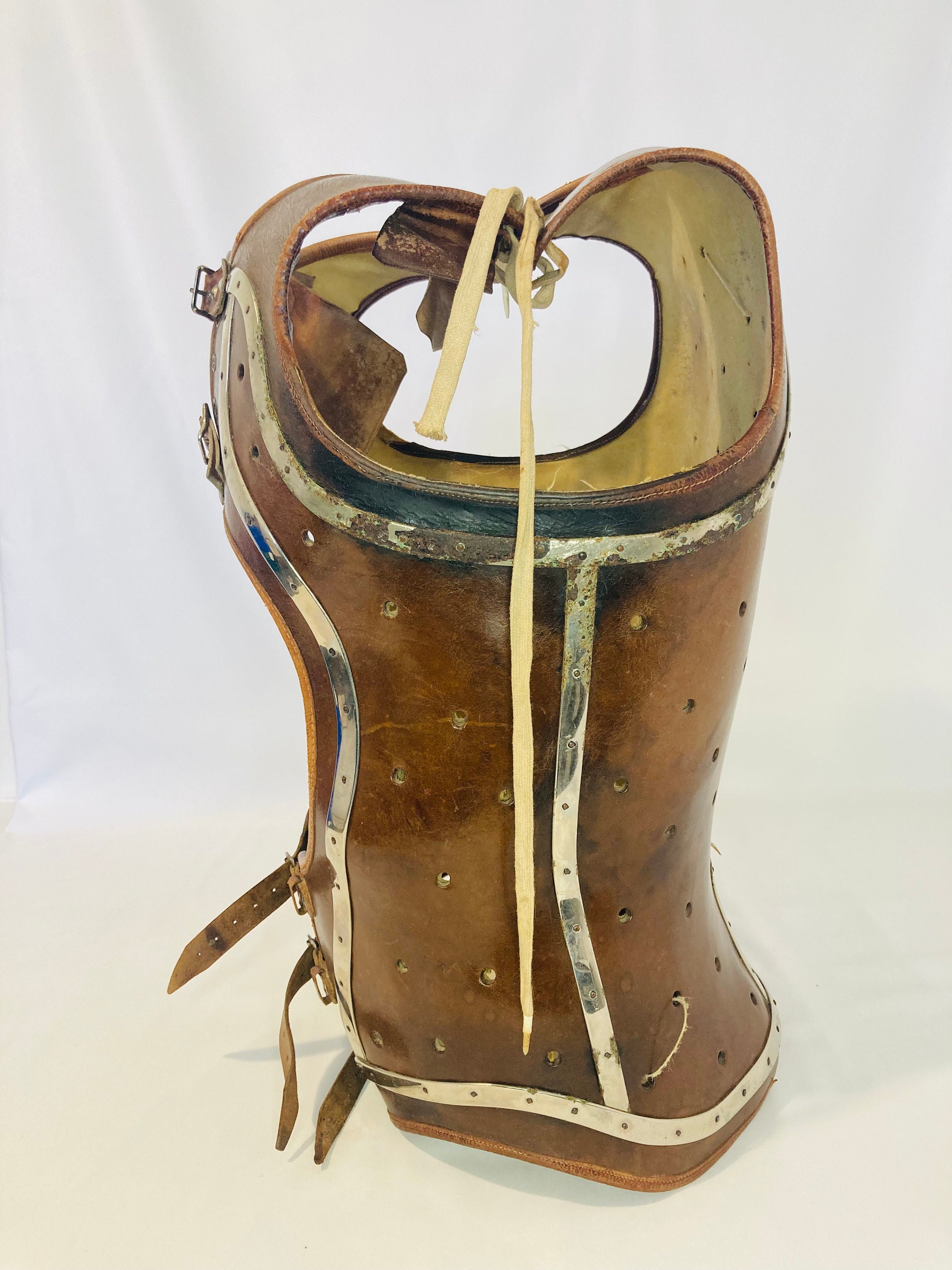 1800s Antique Leather Back Brace Scolioses Corset Polio Brace Medical ...