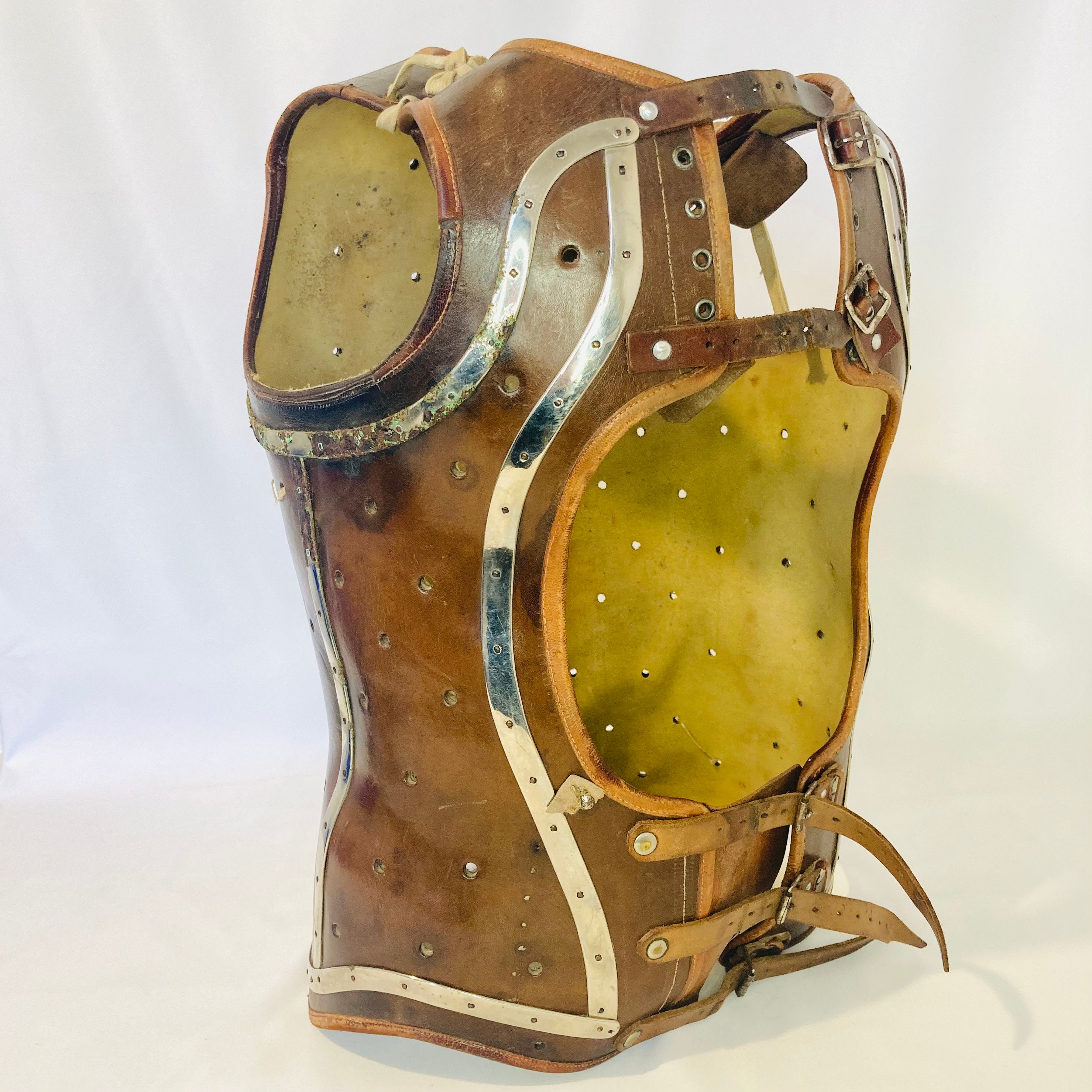 1800s Antique Leather Back Brace Scolioses Corset Polio Brace Medical ...