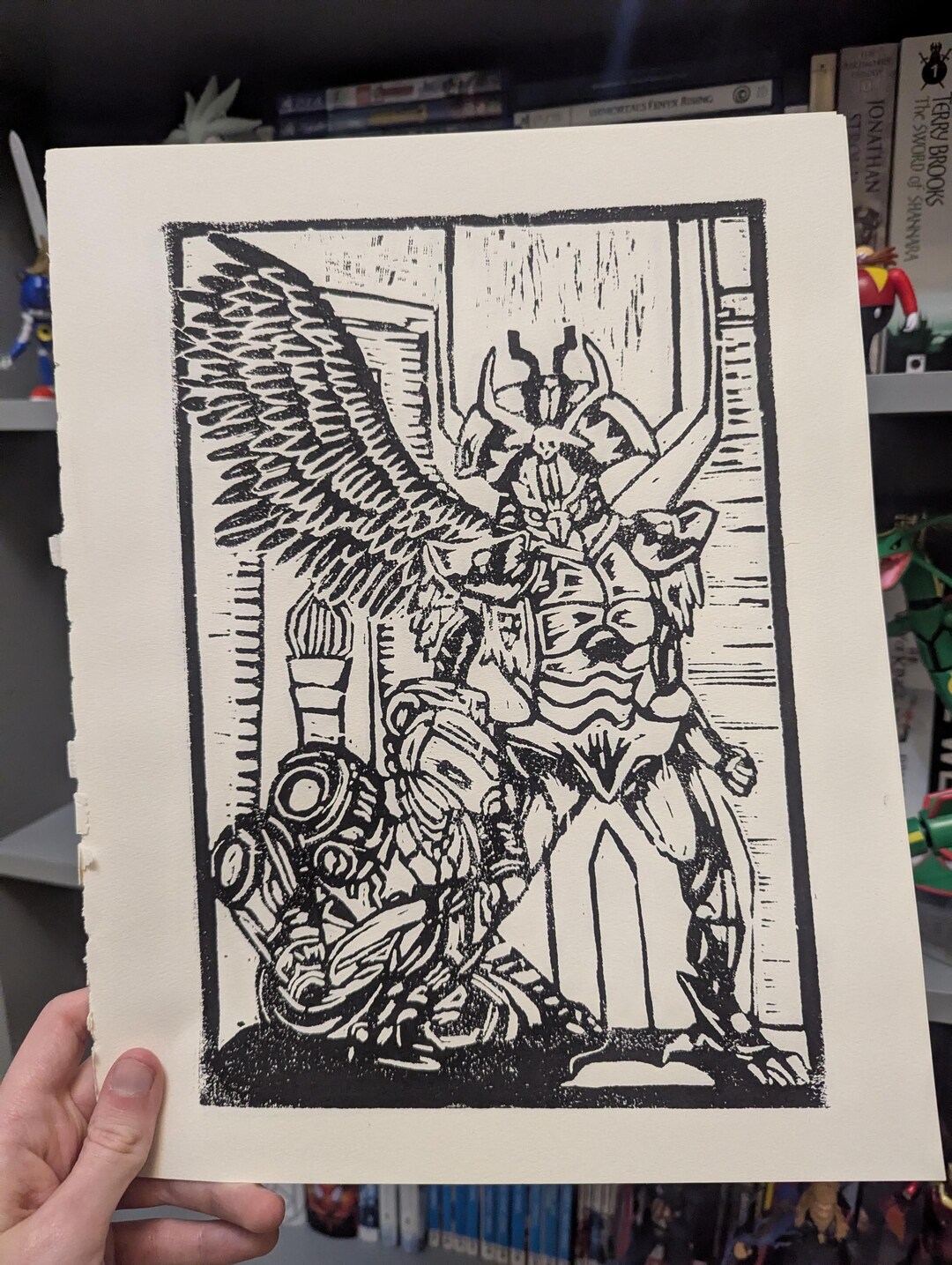 Metroid Dread Samus and Raven Beak Lino Print Limited - Etsy