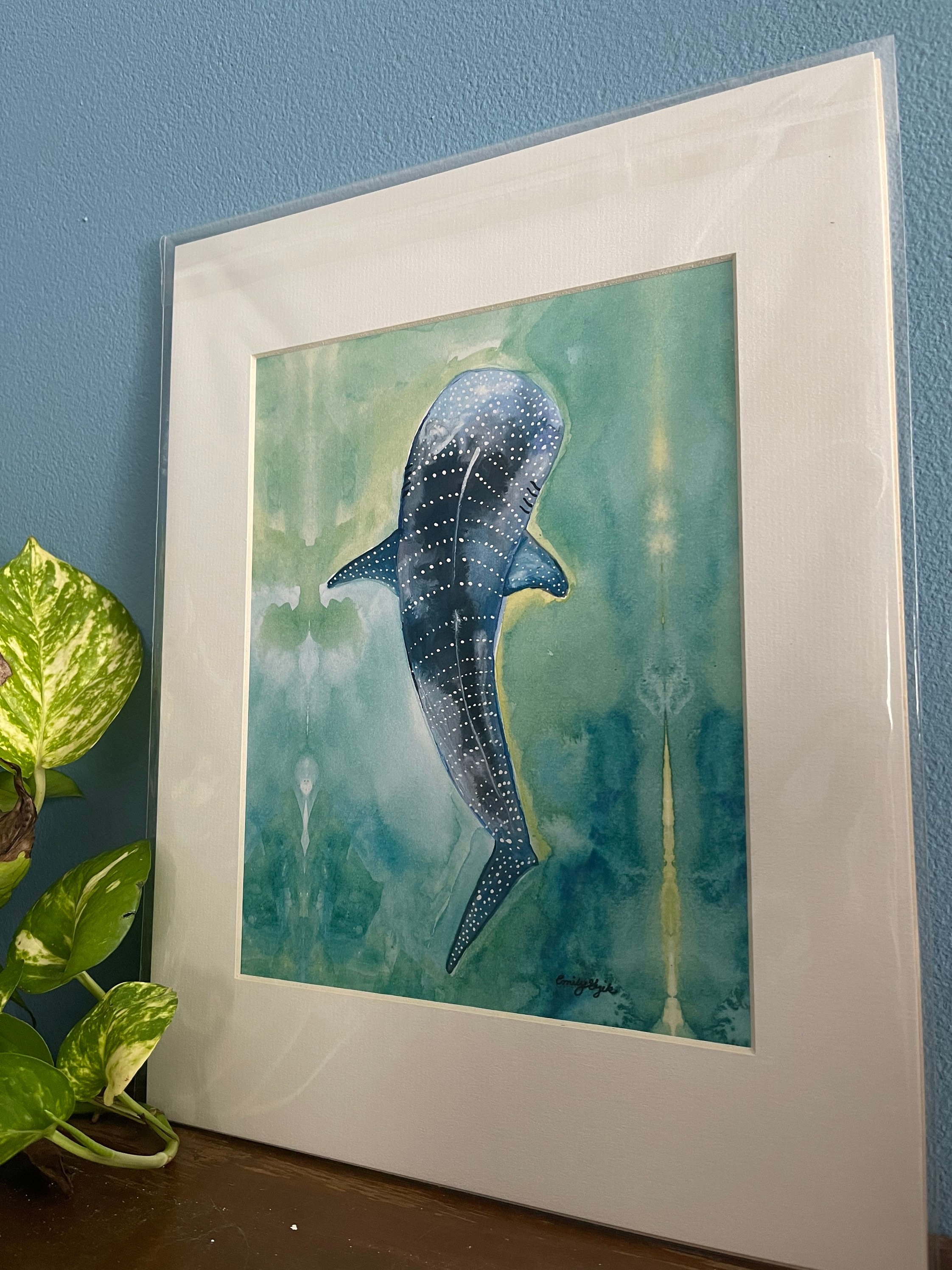 Whale Shark Watercolor Print - Etsy