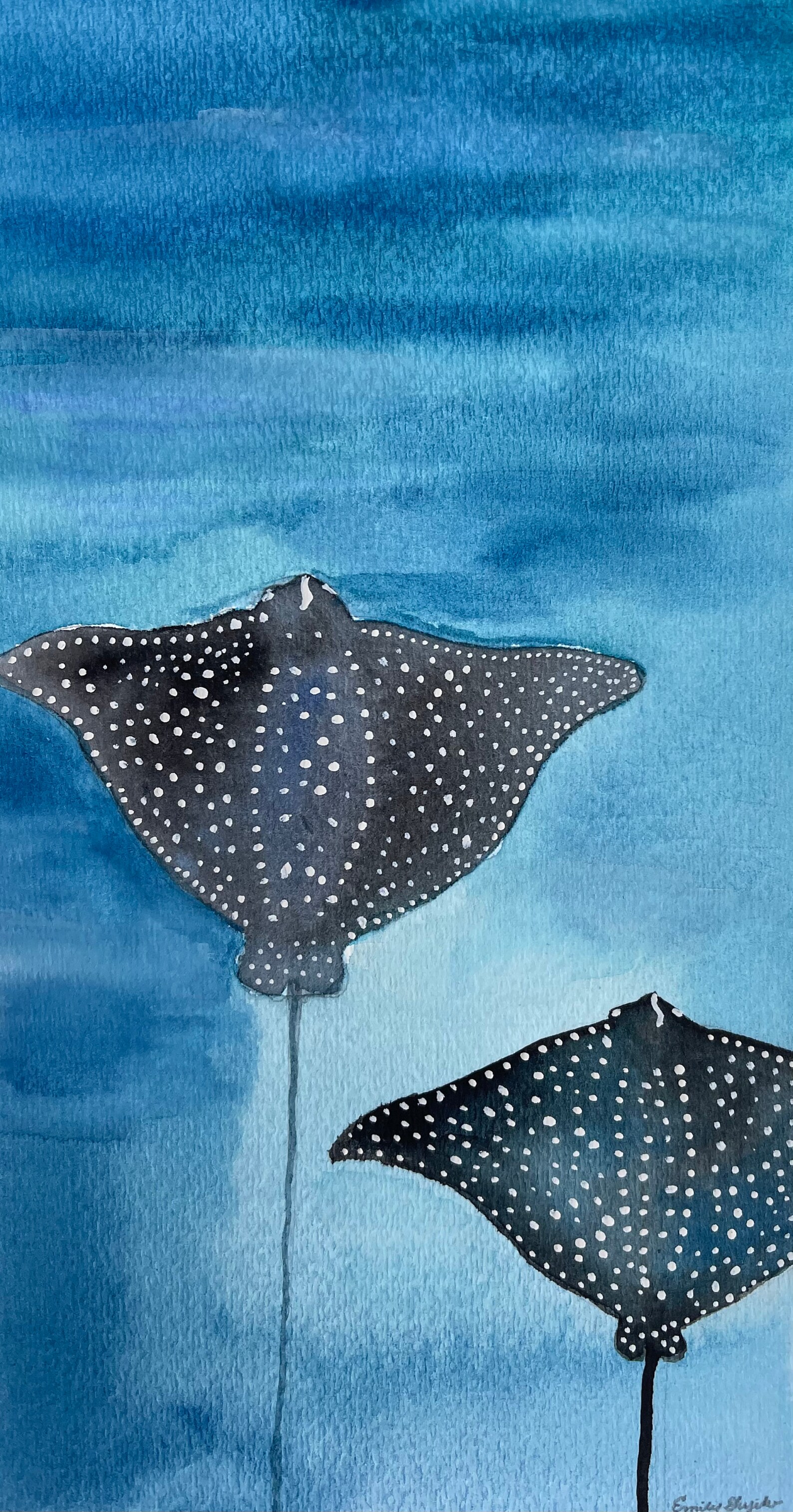 Stingray Watercolor Art eagle Rays - Etsy UK