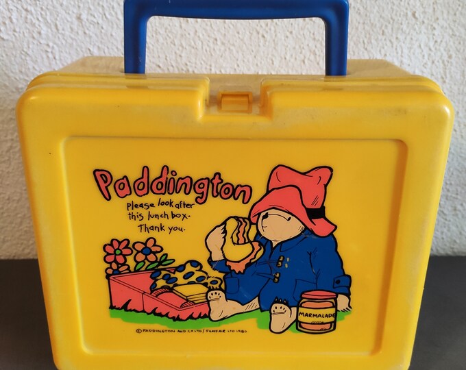 VINTAGE Plastic Case Vesperbox Paddington Bear 80s - Etsy