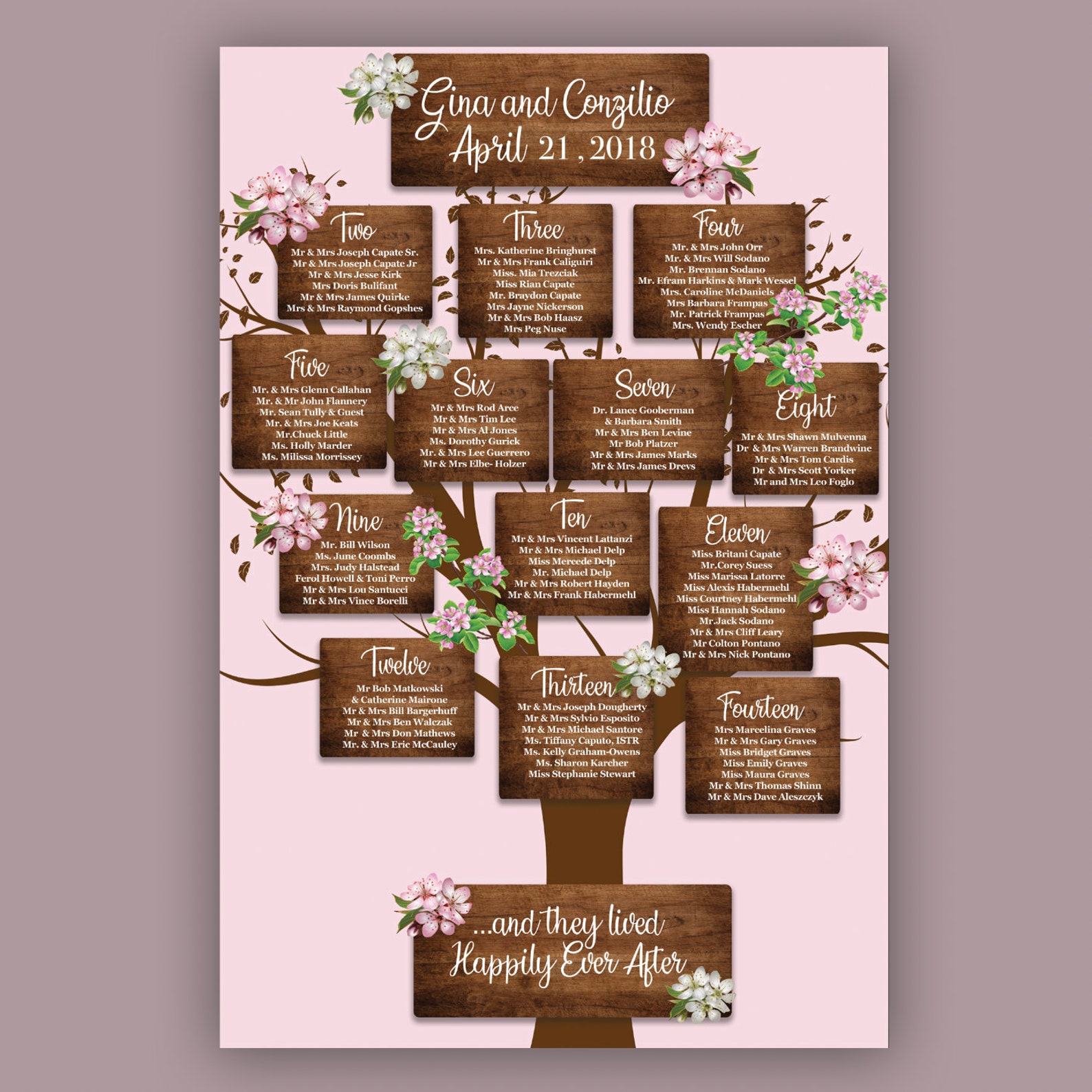 Family Tree Seating Chart - Etsy