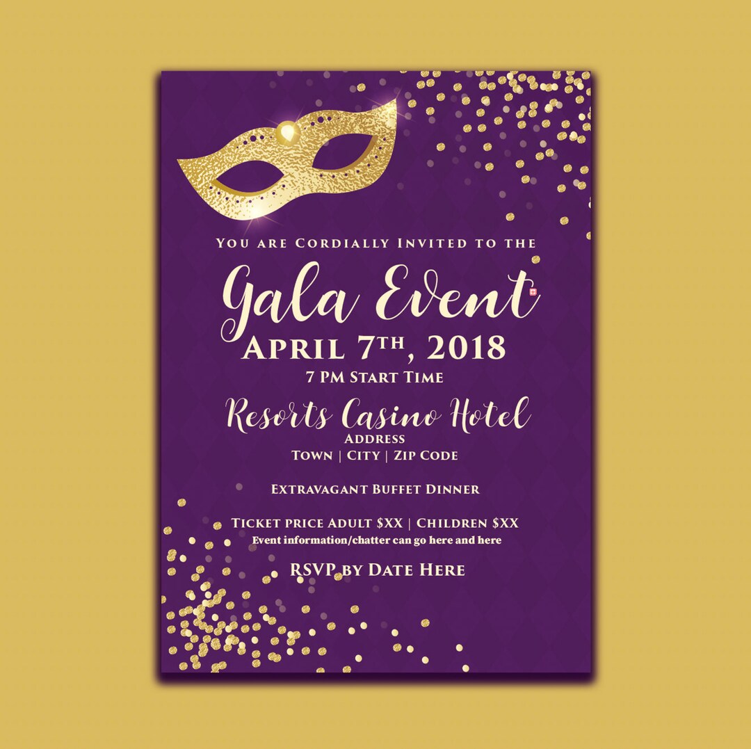 Gala Invitation - Etsy