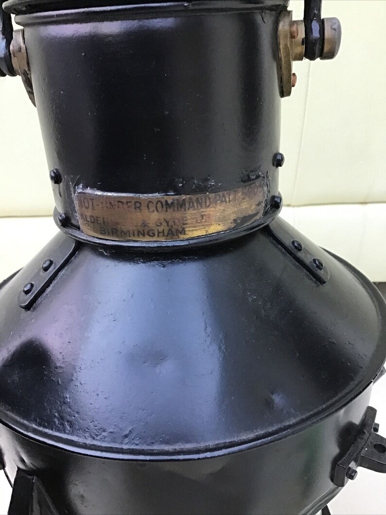 Vintage Alderson & Gyde Ww2 Not Under Command Naval Ships Anchor Lamp ...