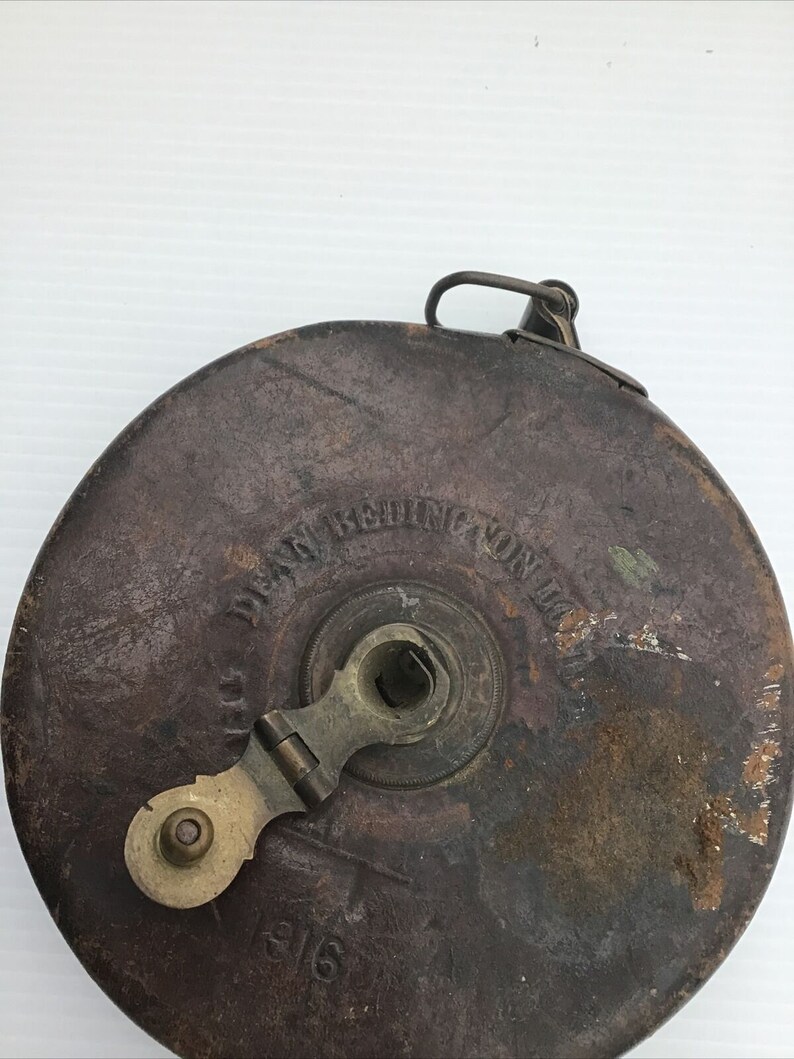 Vintage WW1 Leather Bound 100ft Tape Measure by Dean Beddington, London ...