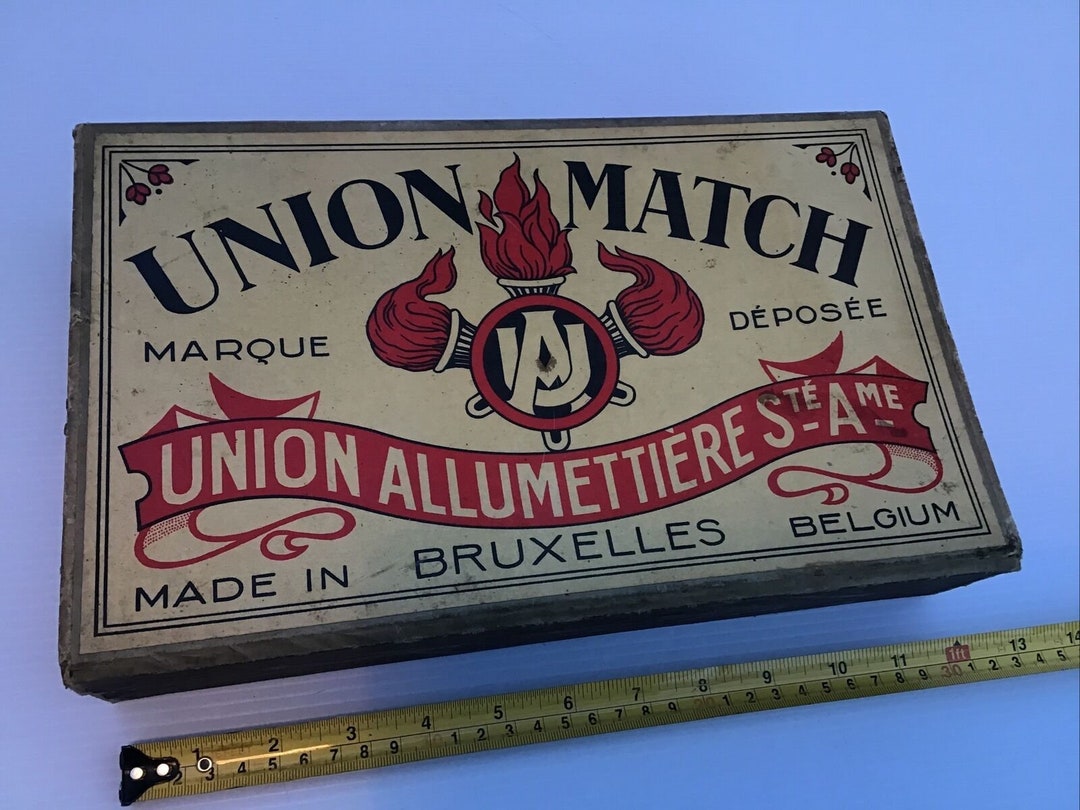 Vintage Large Box of Union Matches Made in Bruxelles, Belgium - Etsy