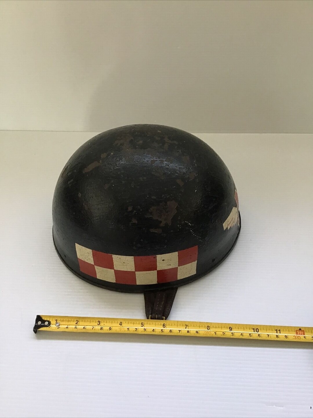 Preloved WW2 Dispatch Riders Helmet Decorated With Matchless Motorbike ...