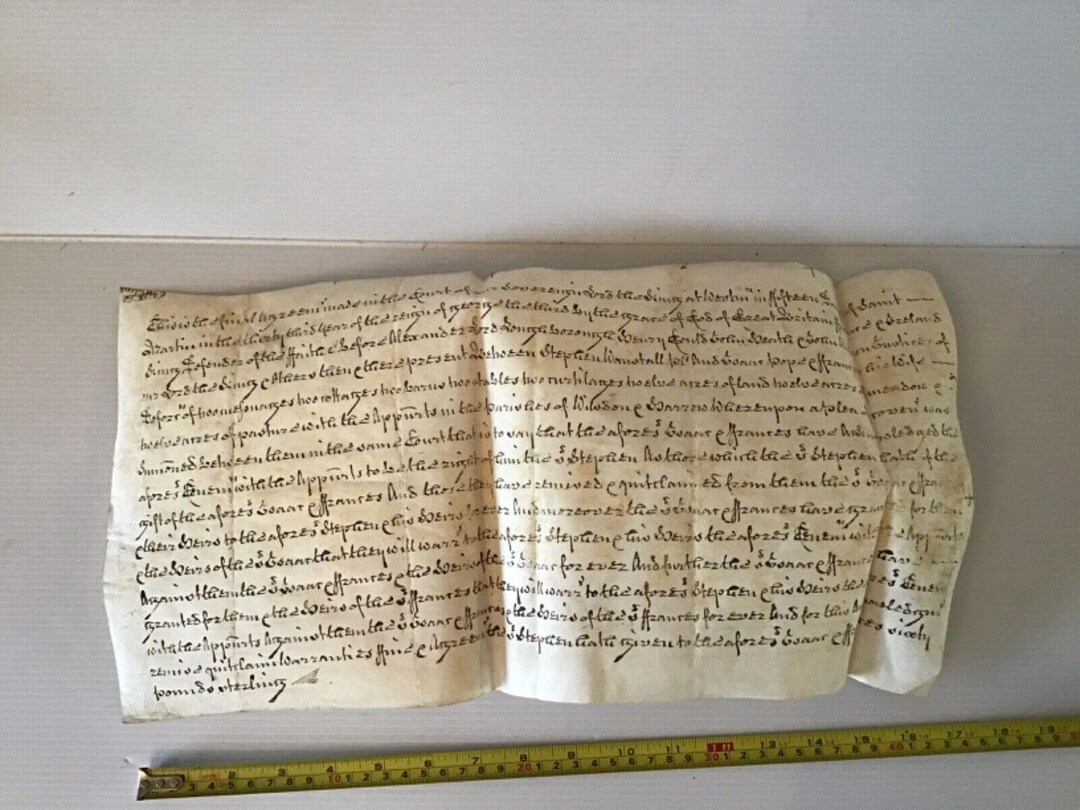 Antique Letter on Velom /parchment Paper - Etsy