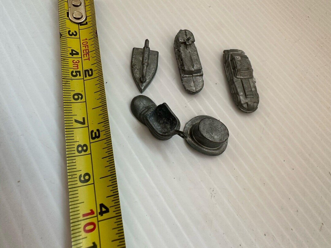 Vintage Metal Monopoly Pieces - FIVE Items - Etsy