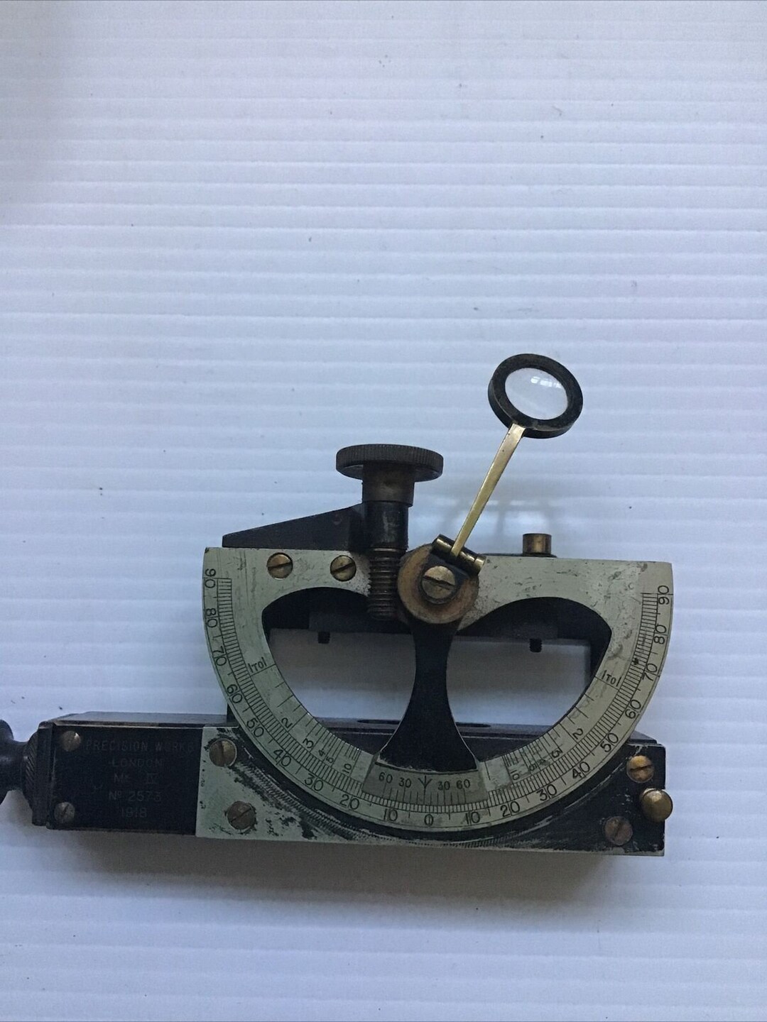 Vintage WW1 Precision Works London MK IV 1918 Clinometer in Case Dated ...