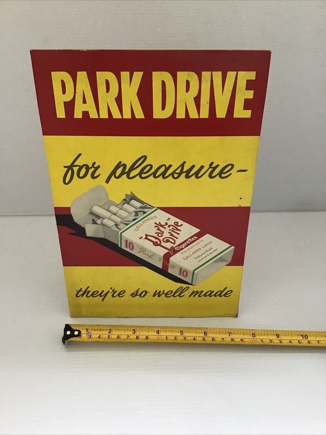 Vintage Rare 1940 s Shop Display Sign for Park Drive, Gallaher Ltd ...